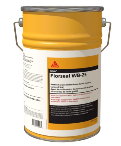 Acrylic Concrete Cure and Seal, Sika Florseal WB25, Water-Based, 18.9L ...